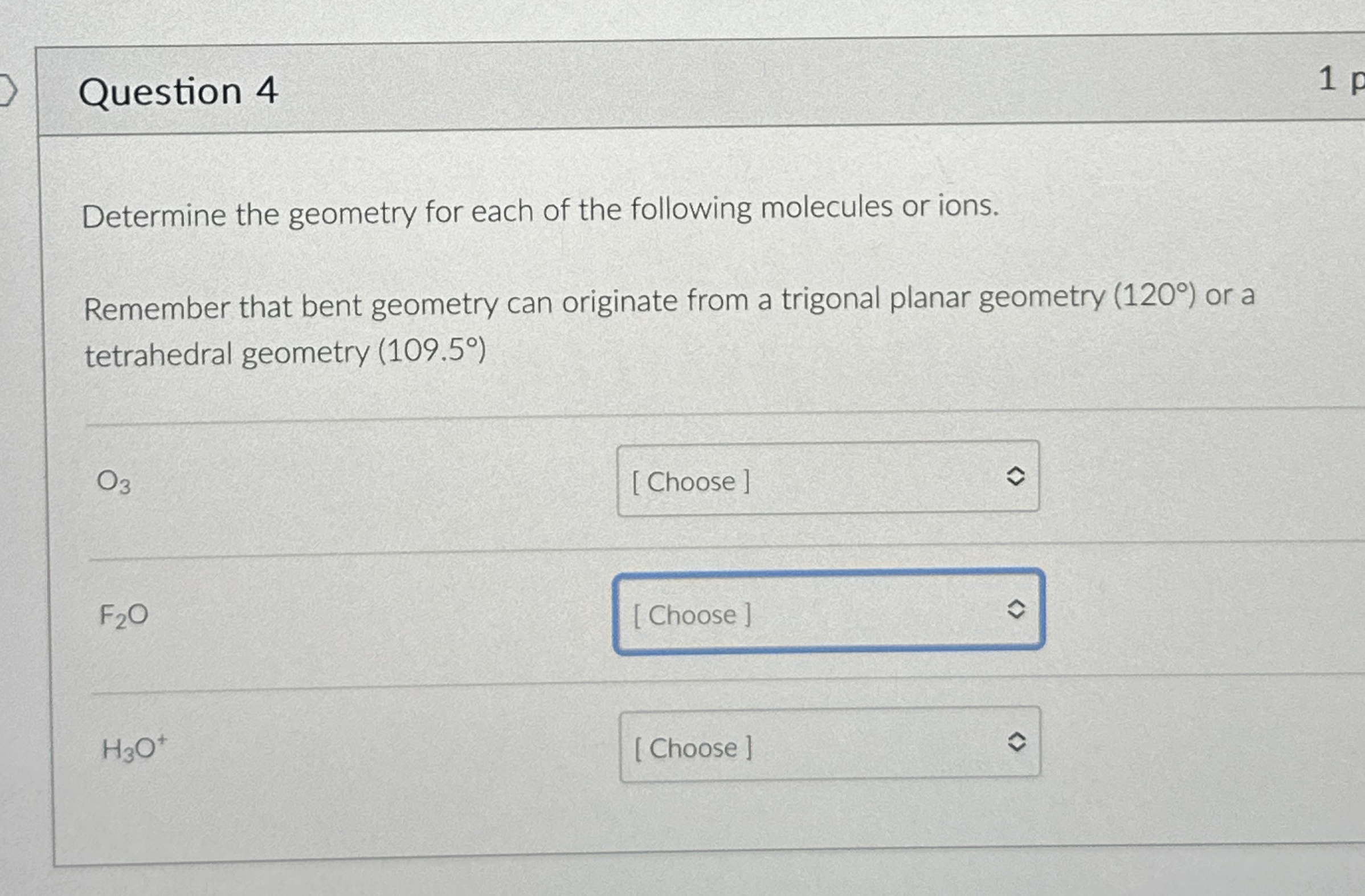 Solved Question 4Determine the geometry for each of the | Chegg.com