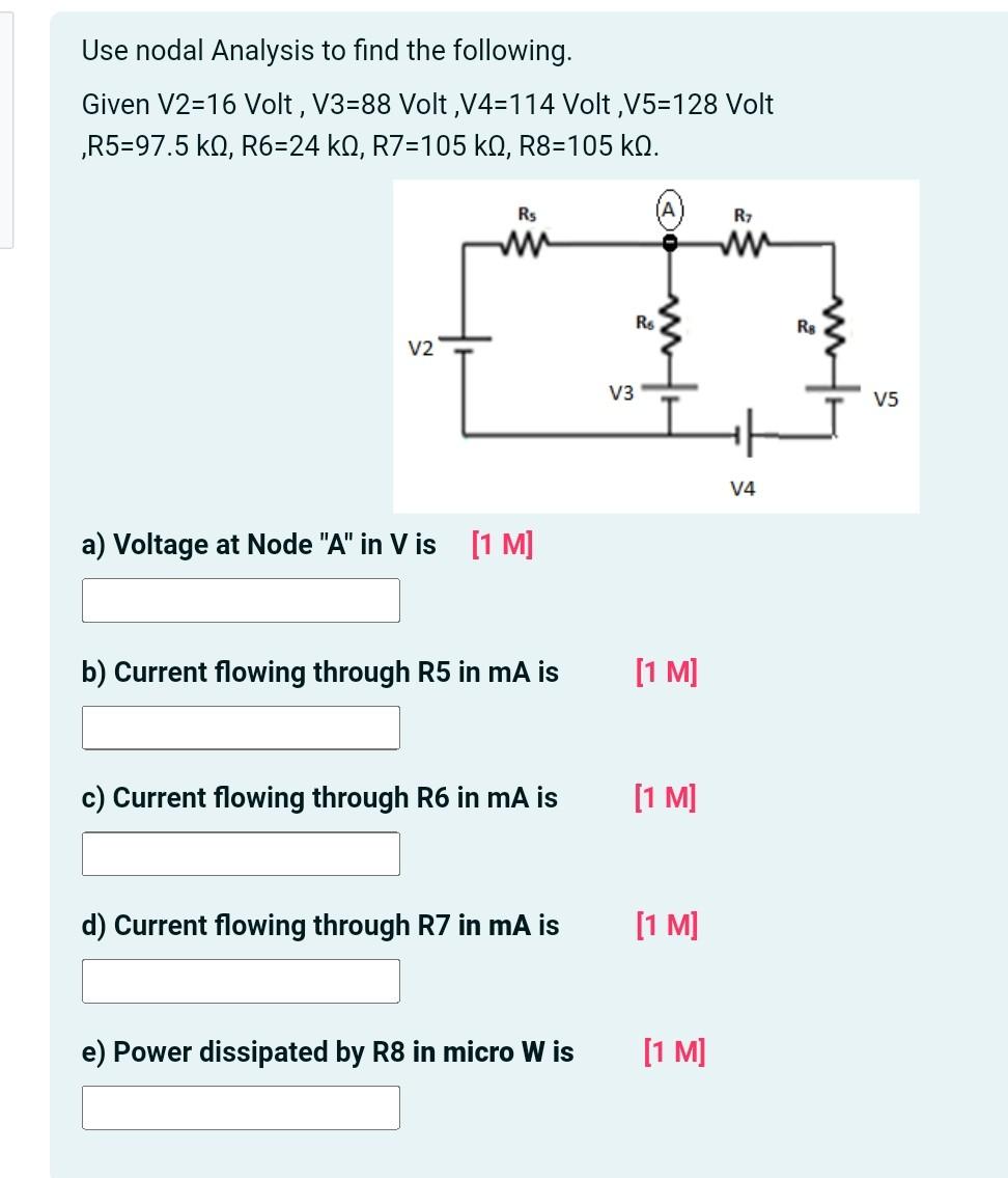 Solved Use nodal Analysis to find the following. Given V2 | Chegg.com