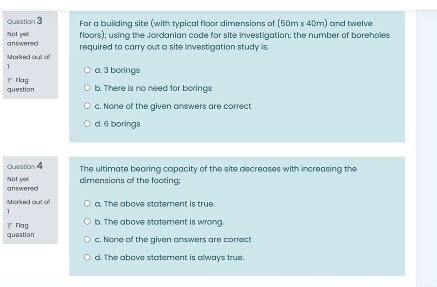 Solved For a building site (with typical floor dimensions of | Chegg.com