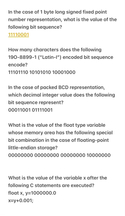 Solved In The Case Of 1 ﻿byte Long Signed Fixed Point Number 