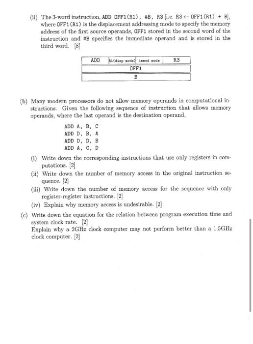 I want to ask this computer organization question. | Chegg.com