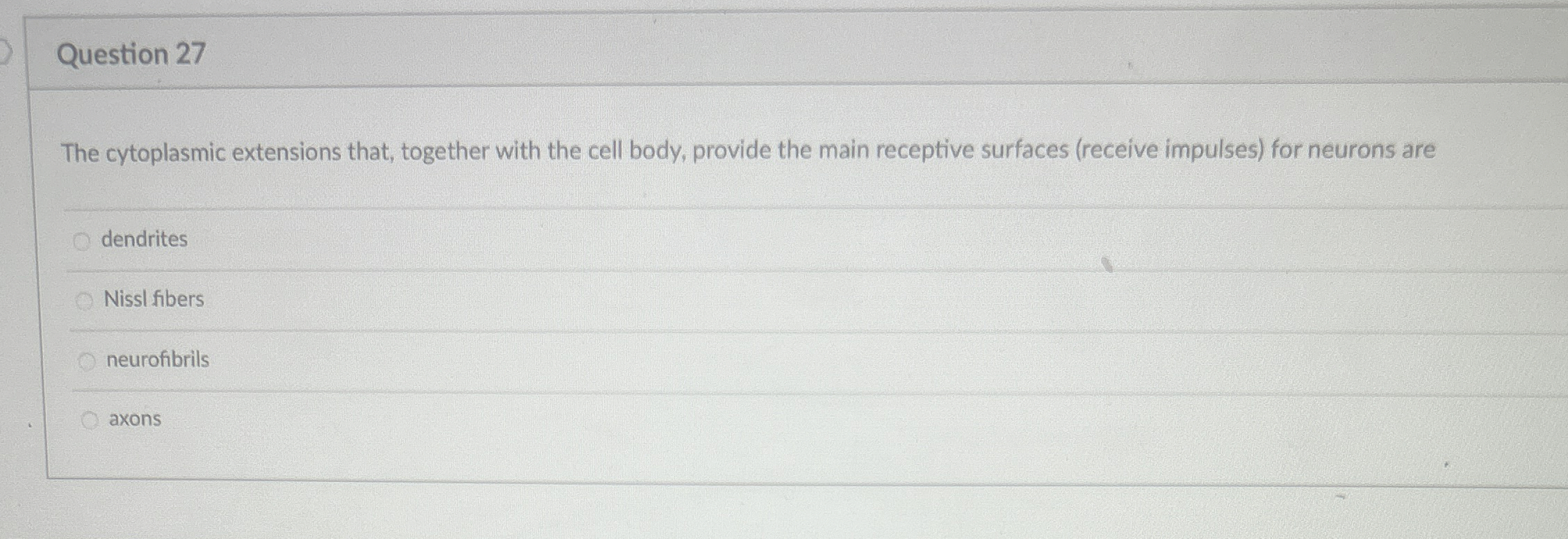 Solved Question 27The cytoplasmic extensions that, together | Chegg.com