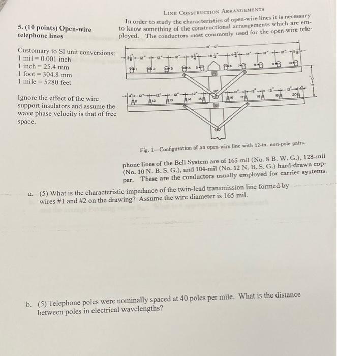 Line Construction Arrangesuents 5. (10 points) | Chegg.com