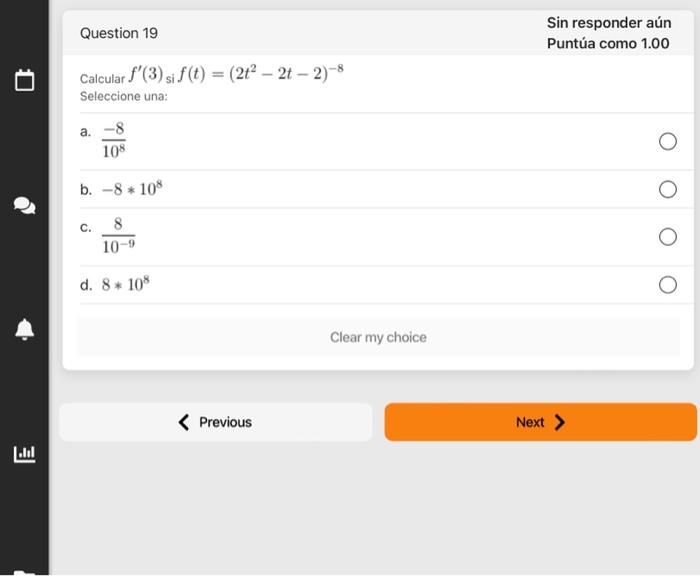 Solved Question 19 Sin responder aún Puntúa como 1.00 | Chegg.com