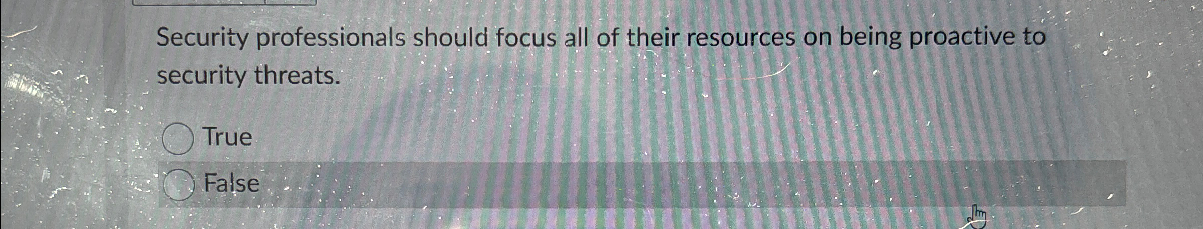 Solved Security professionals should focus all of their | Chegg.com