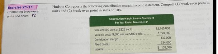 Solved Exercise 21-8 Compute the missing amounts a through j | Chegg.com