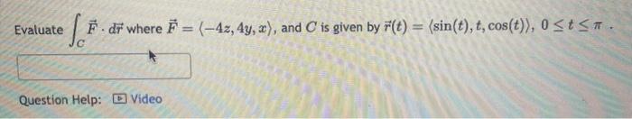 Solved Evaluate \\( \\int_{C} \\vec{F} \\cdot d \\vec{r} \\) | Chegg.com