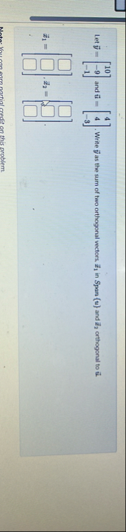 Solved Let Vec Y [10 9 1] ﻿and Vec U [44 3] ﻿write Vec Y