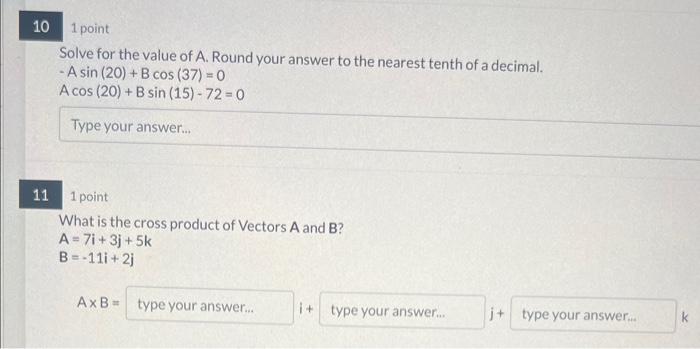 Solved Solve for the value of A. Round your answer to the | Chegg.com
