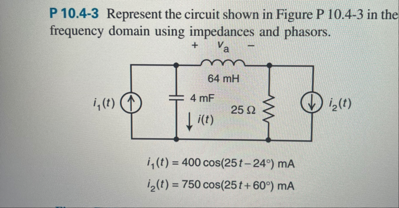 Solved P 10.4-3 ﻿Represent the circuit shown in Figure P | Chegg.com