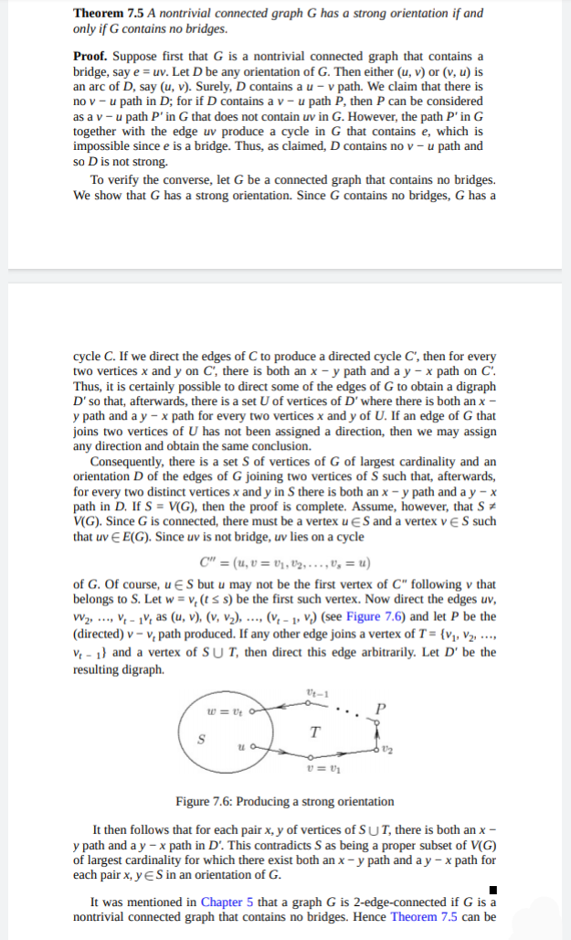Solved (graph theory) Make the diagram of the proof of | Chegg.com