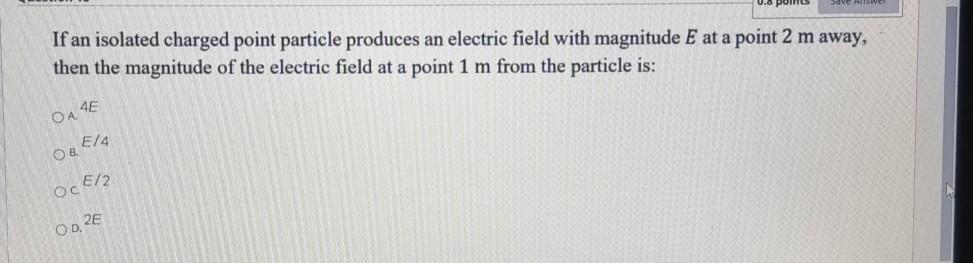 Solved If an isolated charged point particle produces an | Chegg.com