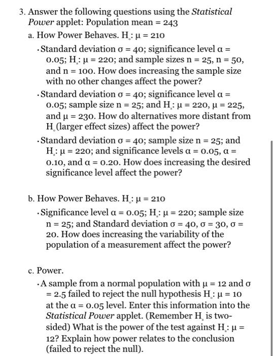 Solved 3. Answer the following questions using the | Chegg.com