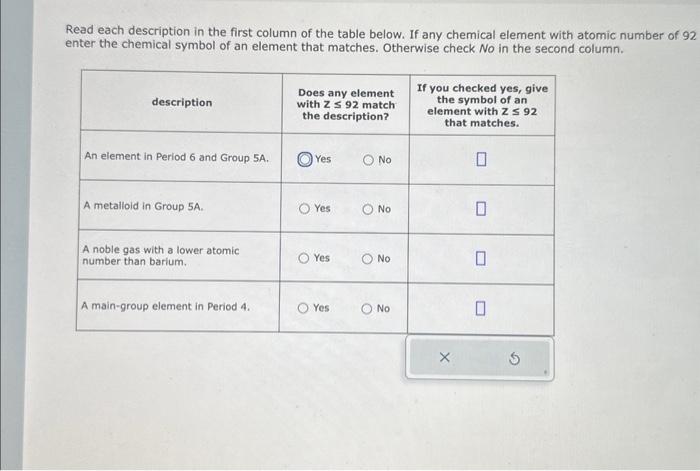 Solved Read each description in the first column of the | Chegg.com