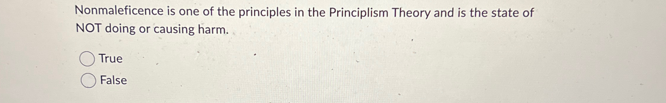Solved Nonmaleficence is one of the principles in the | Chegg.com