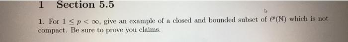 Solved 1 Section 5.5 D 1. For 1 | Chegg.com