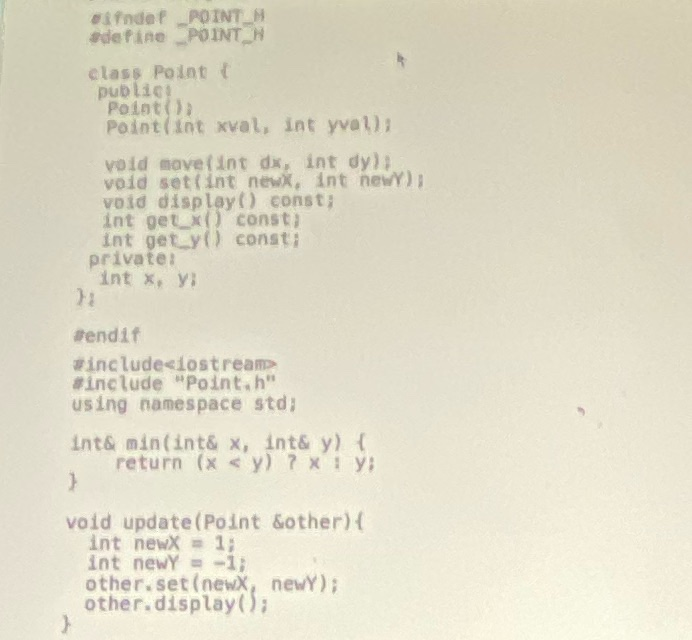 Solved ifndef _POINT_M #define POINT H class Point public | Chegg.com