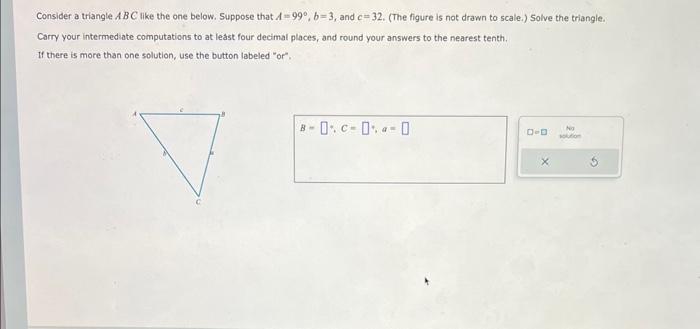 Solved Consider a triangle ABC like the one below. Suppose | Chegg.com