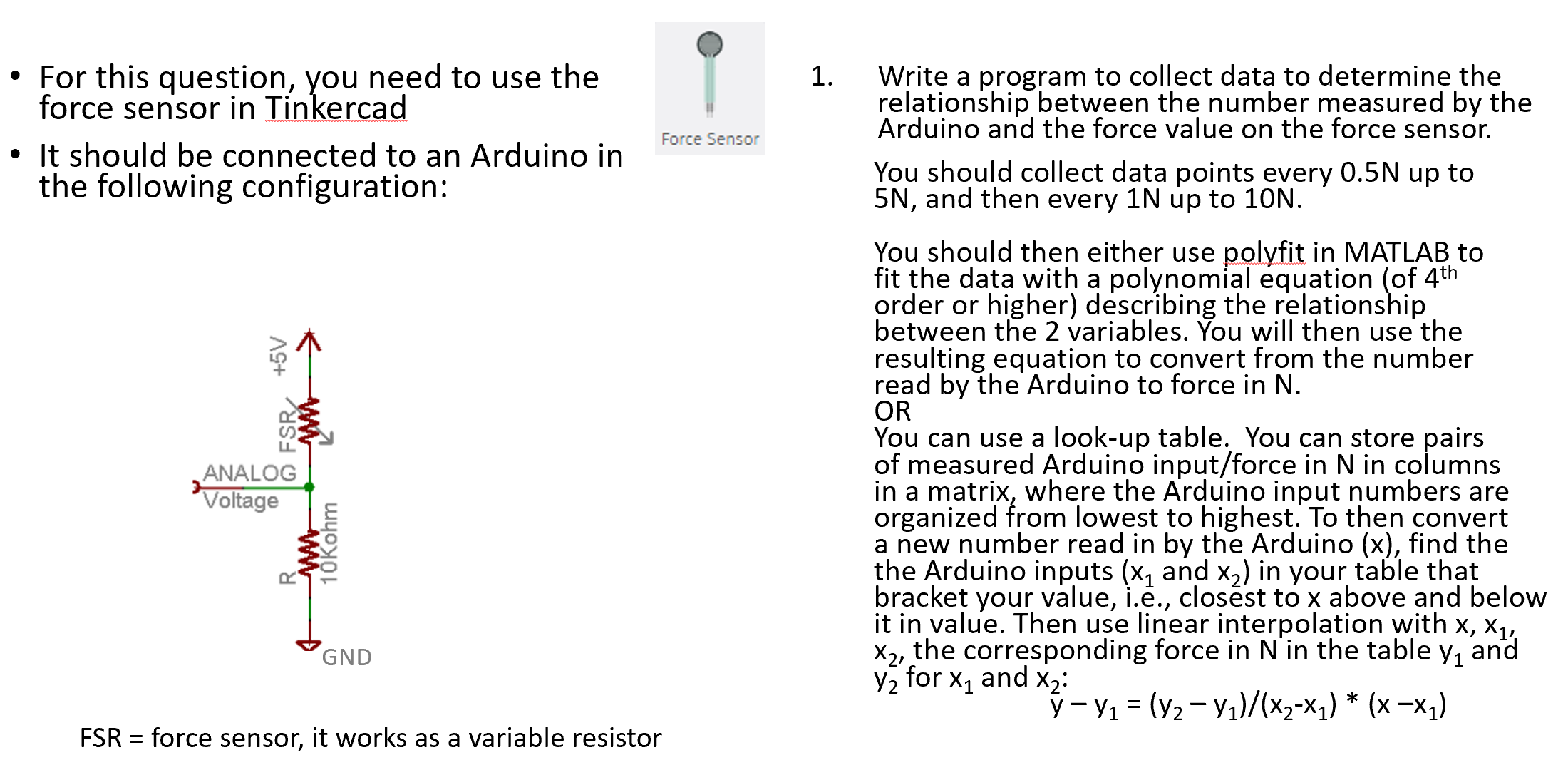 For this question, you need to use theforce sensor in | Chegg.com