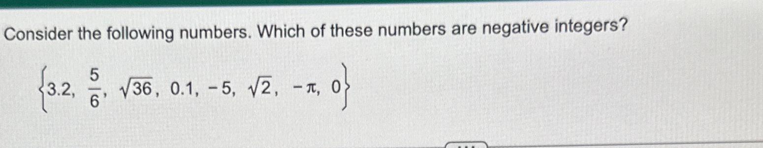 Solved Consider the following numbers. Which of these | Chegg.com
