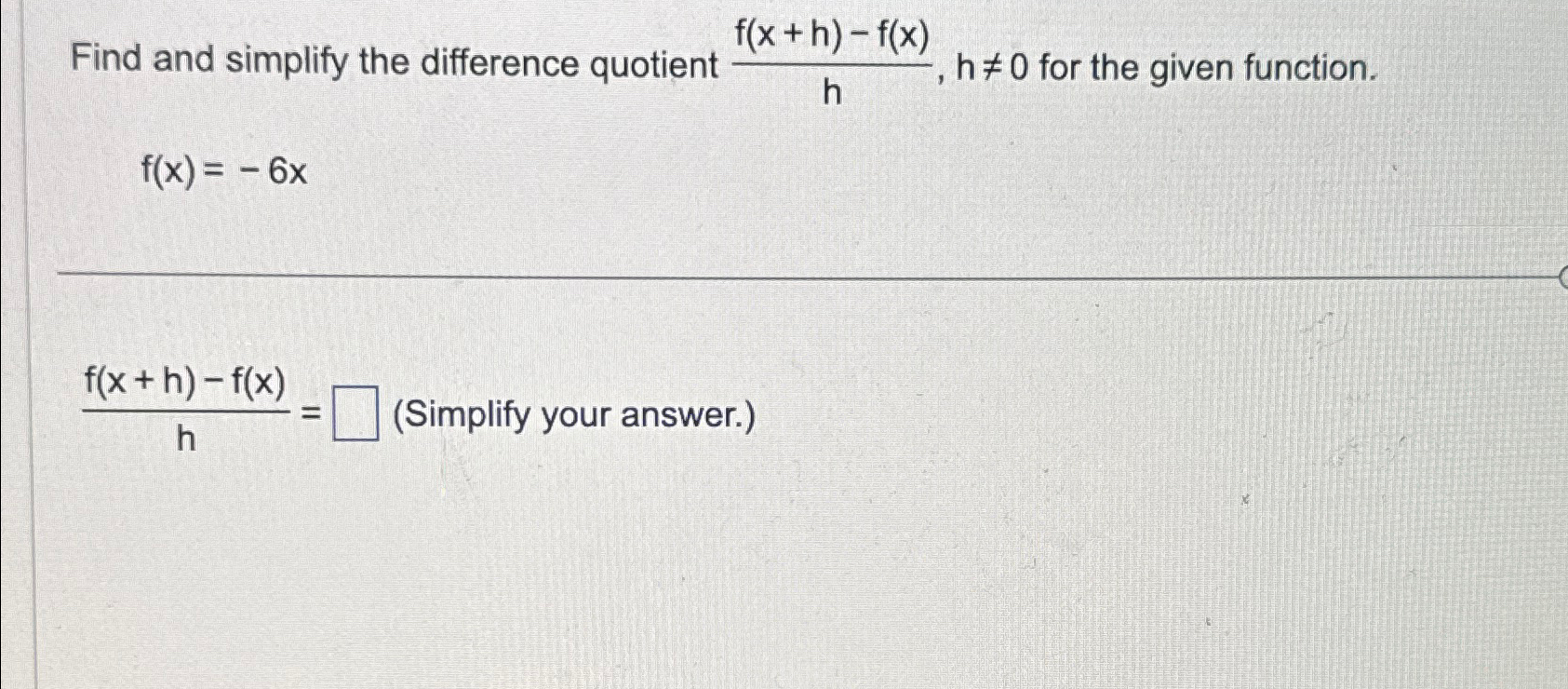 Solved Find and simplify the difference quotient | Chegg.com