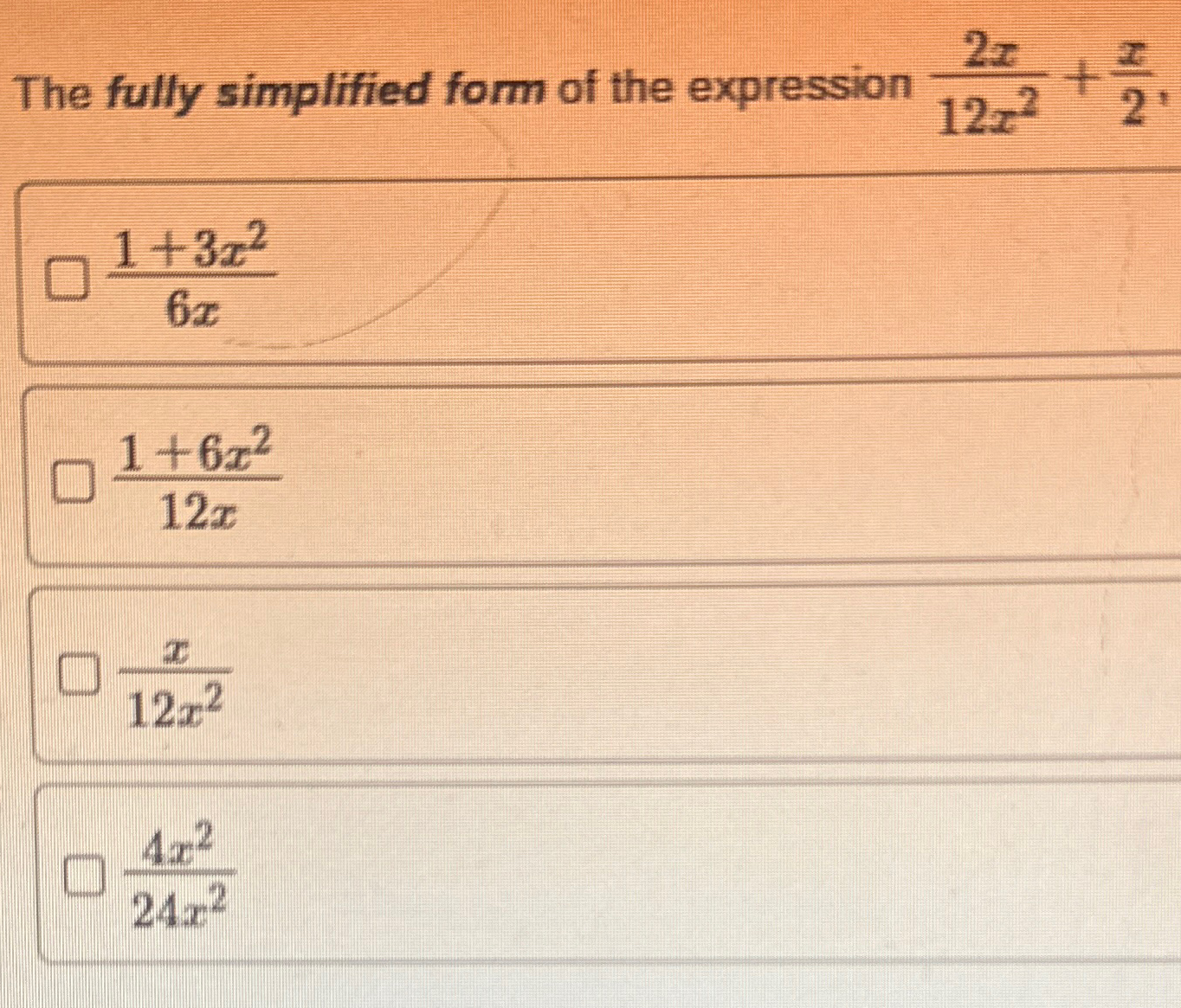 Solved The fully simplified form of the expression | Chegg.com