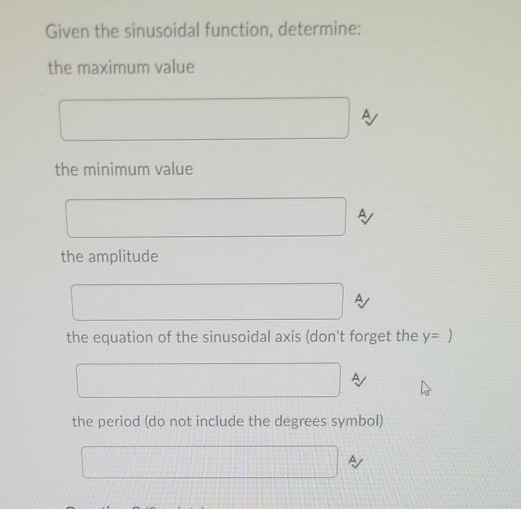Solved Sketch one cycle of a graph of a sinusoidal function | Chegg.com