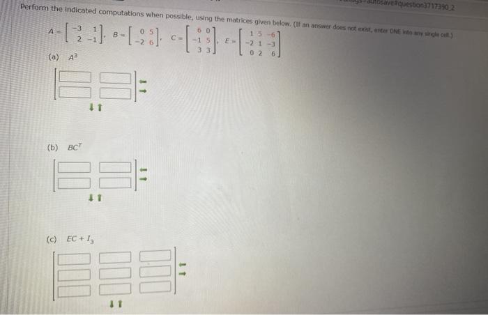 Solved Perform the indicated computations when possible, | Chegg.com