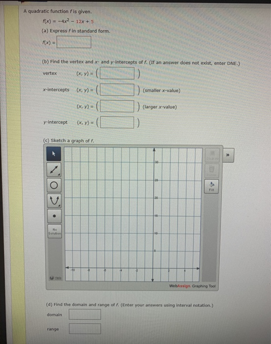 Solved A quadratic function fis given. f(x) = -4x2 - 12x + 5 | Chegg.com