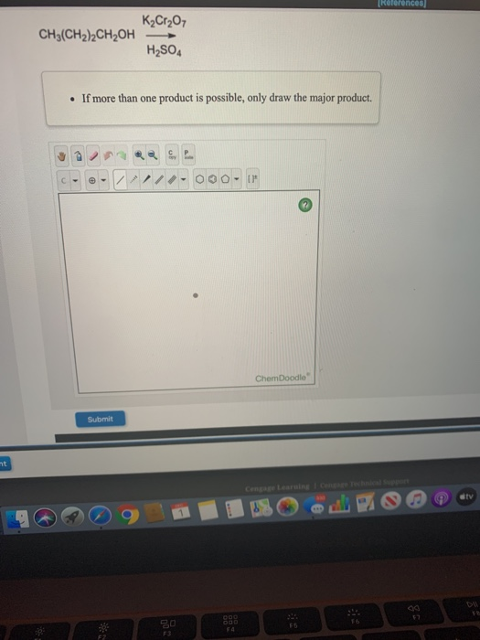 Solved Rolerences K₂Cr₂O, CH3(CH2)2CH2OH- H2SO4 • If more | Chegg.com