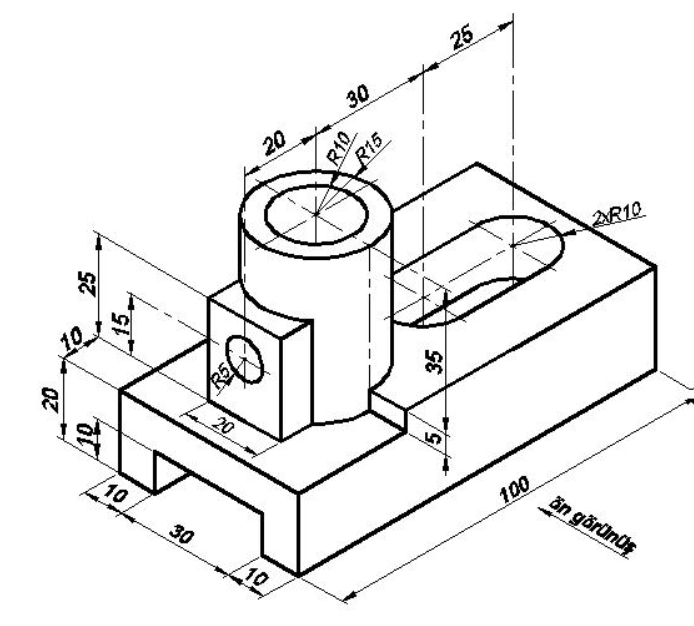 Solved Draw Front Section, Top View and Left View for the | Chegg.com