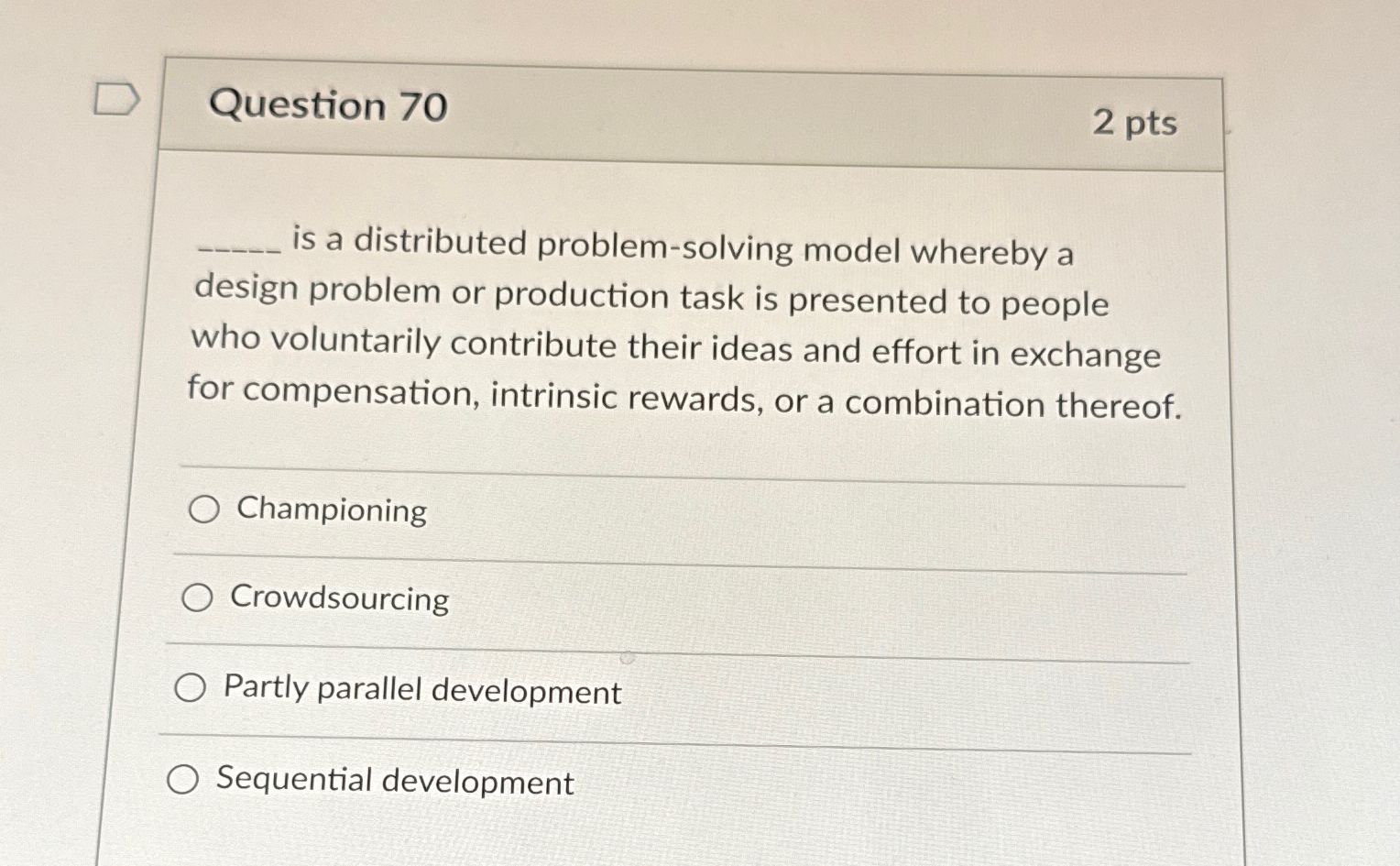 Solved Question 702 ﻿ptsis a distributed problem-solving | Chegg.com
