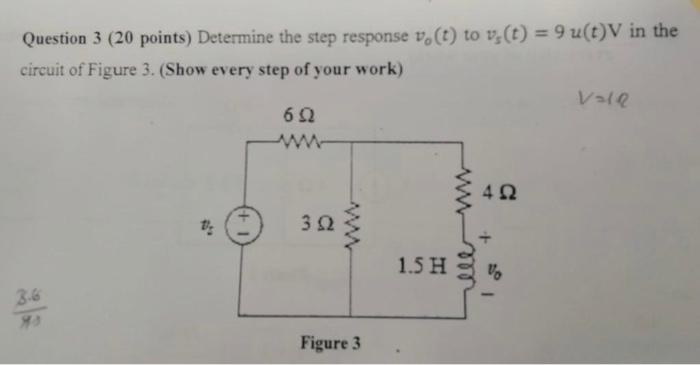Solved Question 2 (10 points) Determine time constant (τ) | Chegg.com