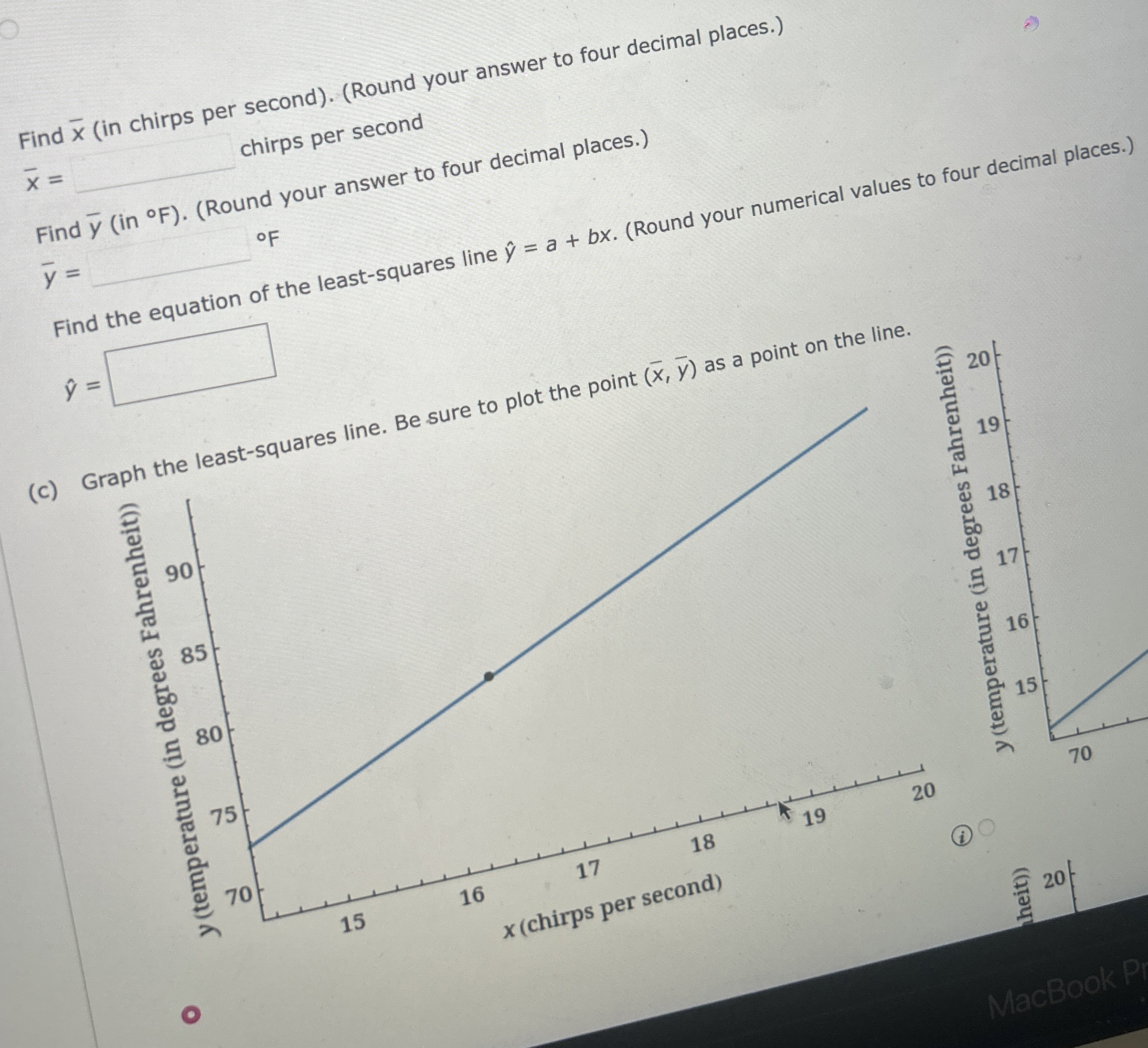 Solved Find x‾ (in chirps per second). (Round your answer to | Chegg.com