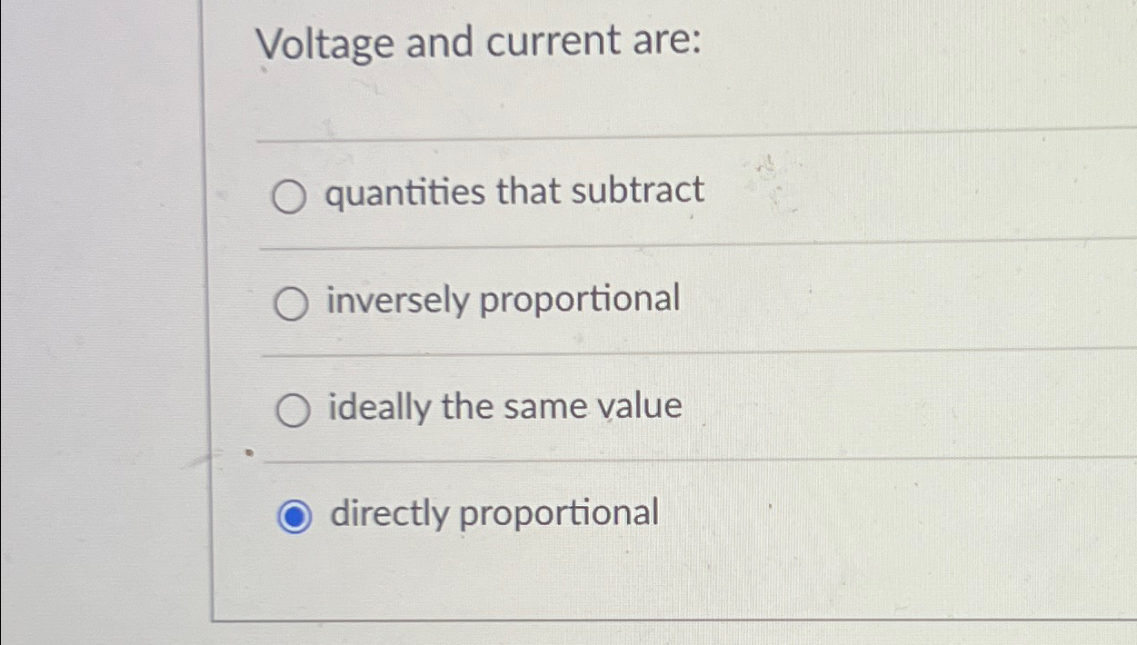 Solved Voltage and current are:quantities that | Chegg.com