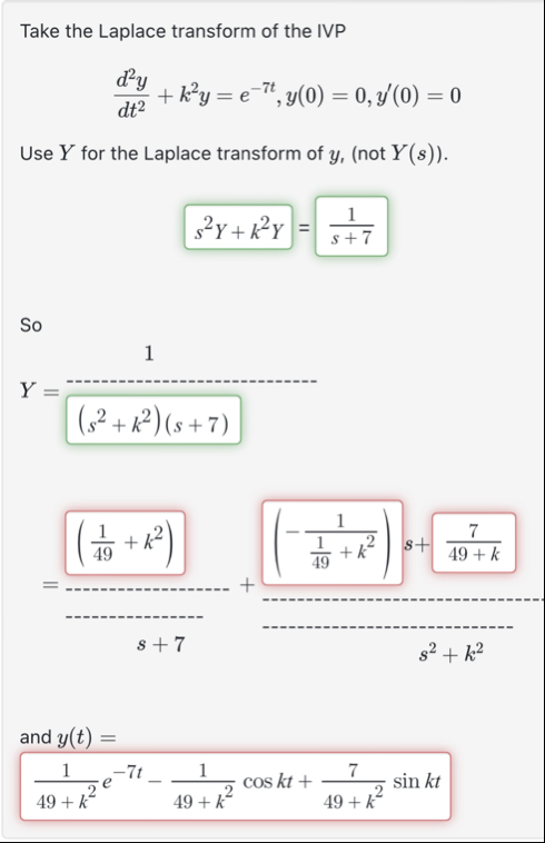Take the Laplace transform of the | Chegg.com