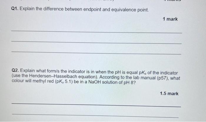 Solved Q1. Explain the difference between endpoint and | Chegg.com