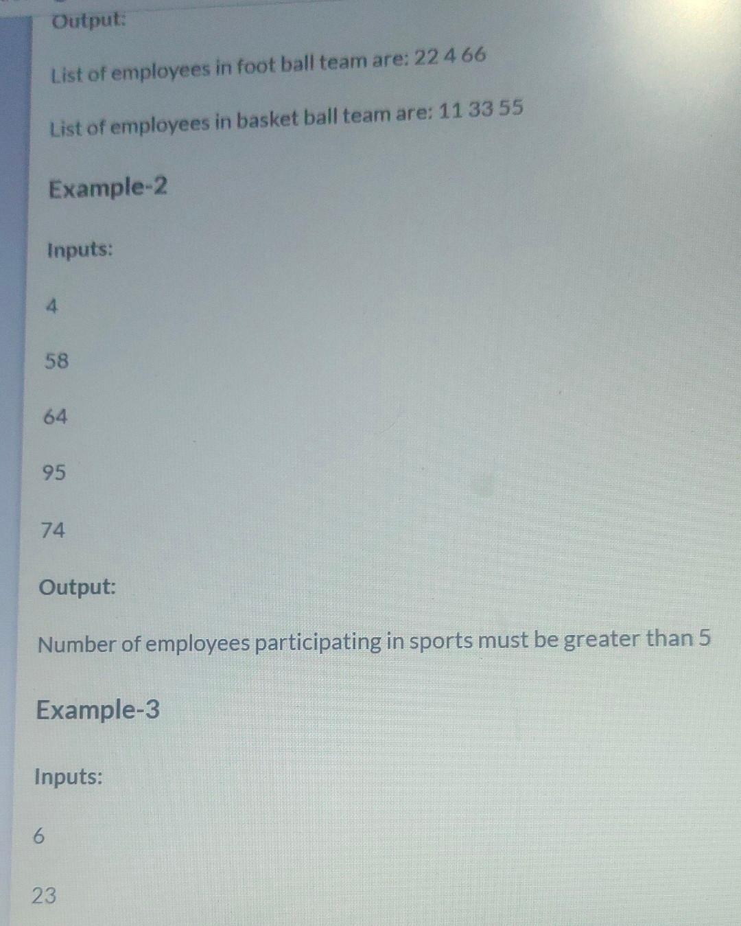 Solved FootBall-BasketBall Team Coding 100 points | Chegg.com