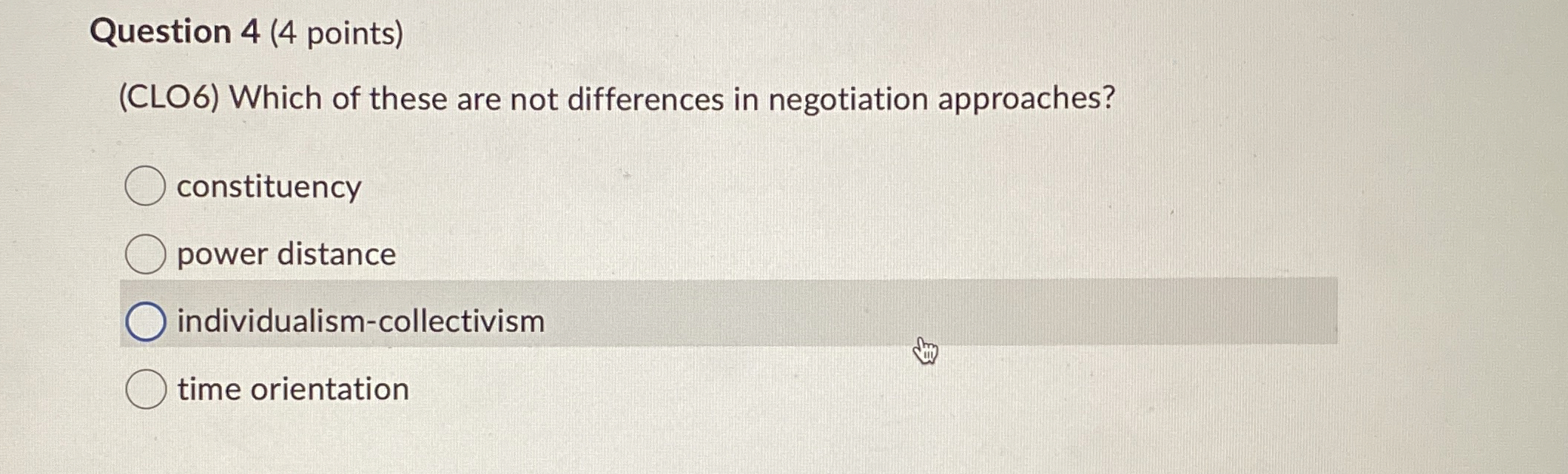 Solved Question 4 (4 ﻿points)(CLO6) ﻿Which of these are not | Chegg.com