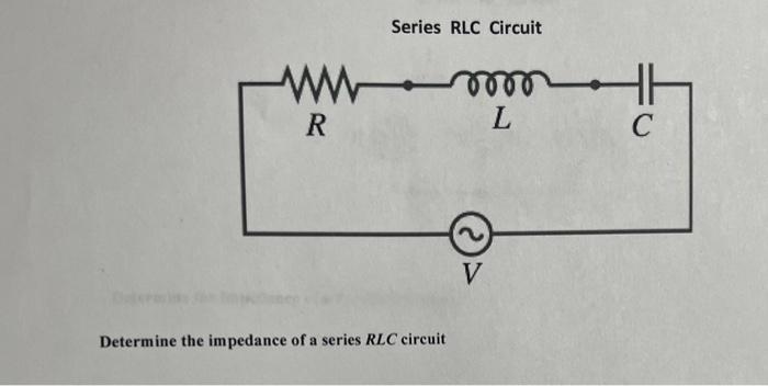 Solved Series RLC Circuit Determine the impedance of a | Chegg.com