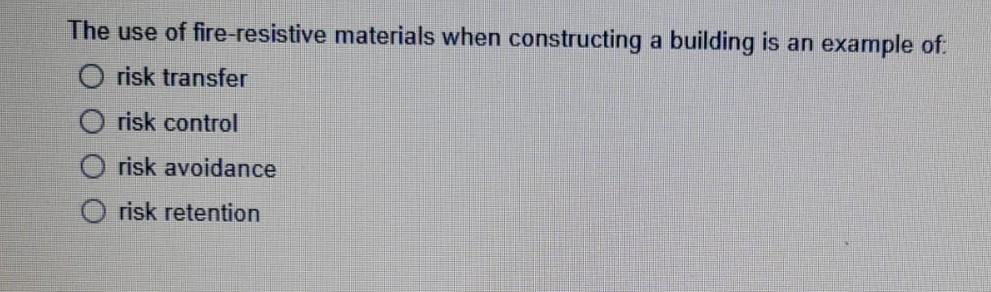 Solved The use of fire-resistive materials when constructing | Chegg.com