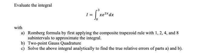 a Romberg formula by first applying the composite | Chegg.com