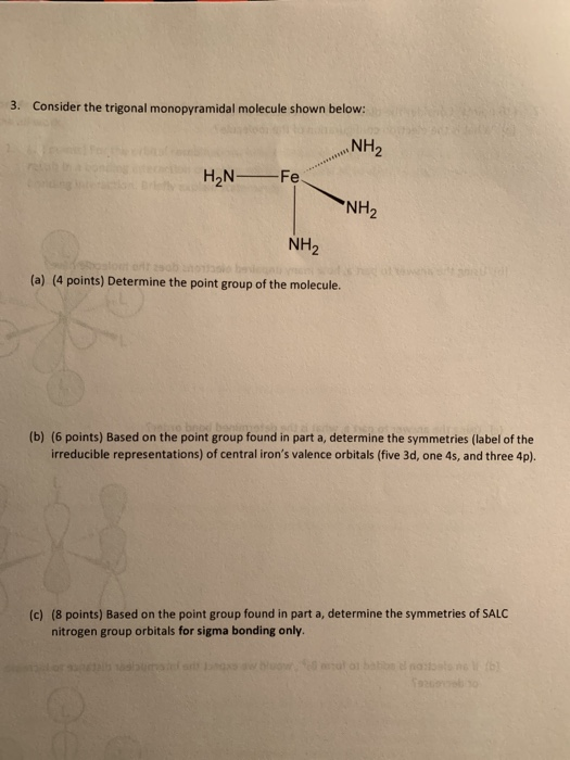 3. Consider the trigonal monopyramidal molecule shown | Chegg.com