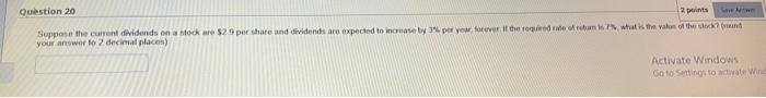 Solved 2 points Save Awe Question 20 Suppose the current | Chegg.com