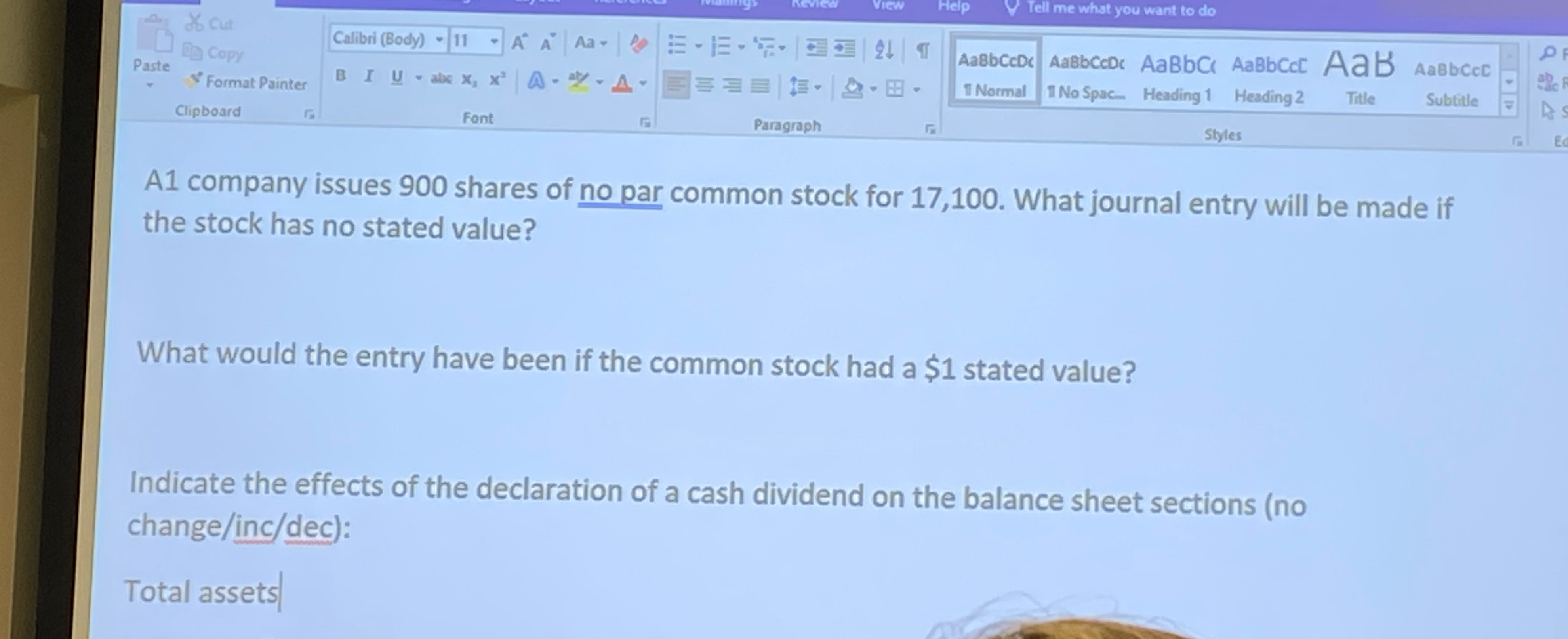 Solved A1 ﻿company issues 900 ﻿shares of no par common stock | Chegg.com