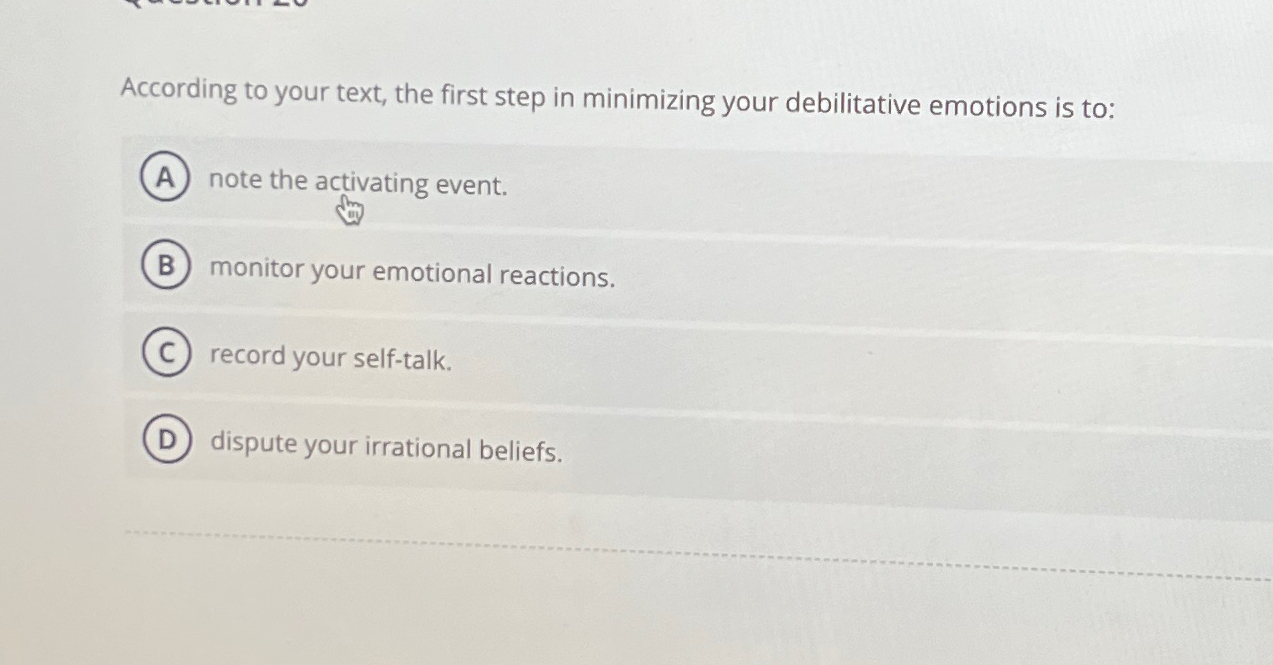 Solved According to your text, the first step in minimizing | Chegg.com