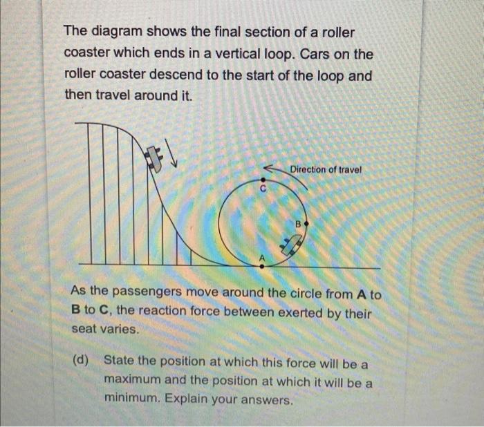 Solved The diagram shows the final section of a roller | Chegg.com