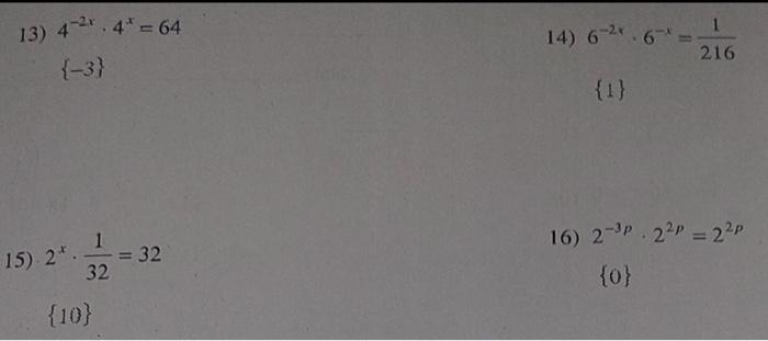 Solved exponential equations not requiring logarithms. final | Chegg.com