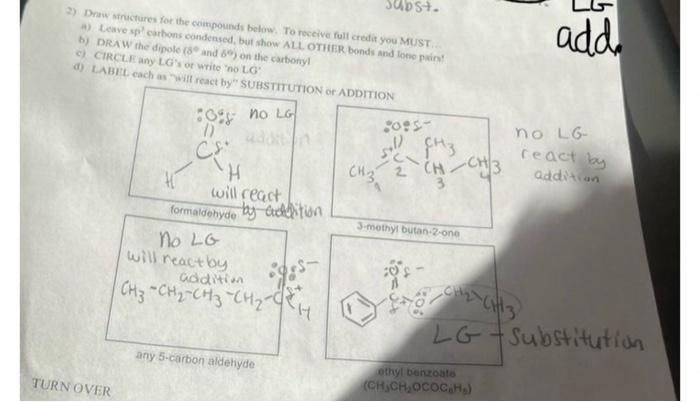 Solved 2) Draw structures for the compounds below, To | Chegg.com