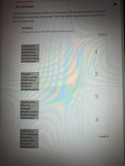 Solved 1st attempt Rank the following descriptions of | Chegg.com